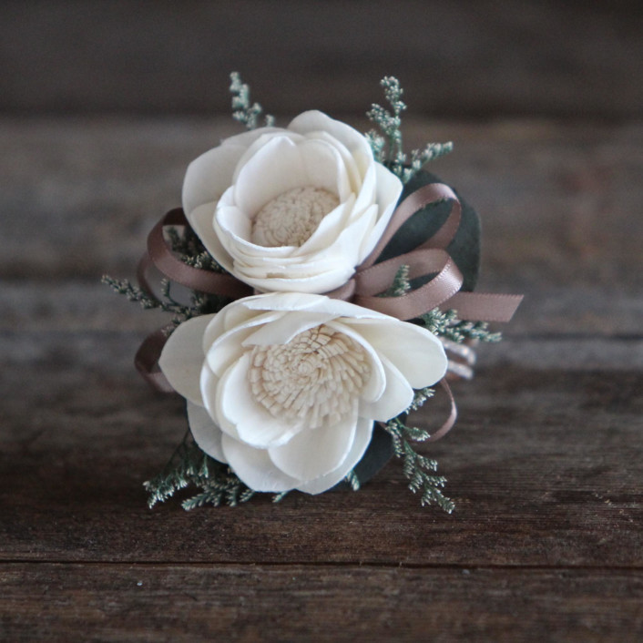 Camellia Rhinestone Cuff Corsage | Wrist Corsage | Customizable ...