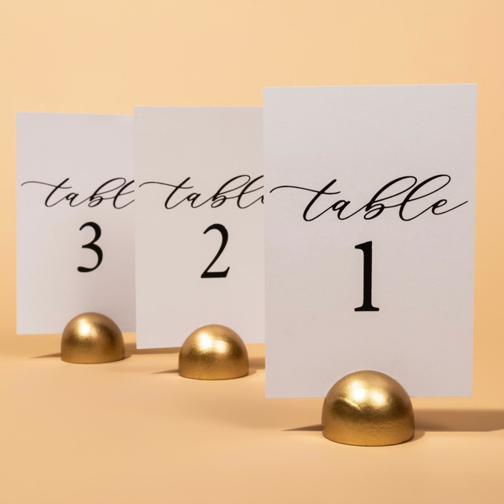 Table Number | Set “1-10” | White & Gold Table Numbers by Hanna Roberts ...