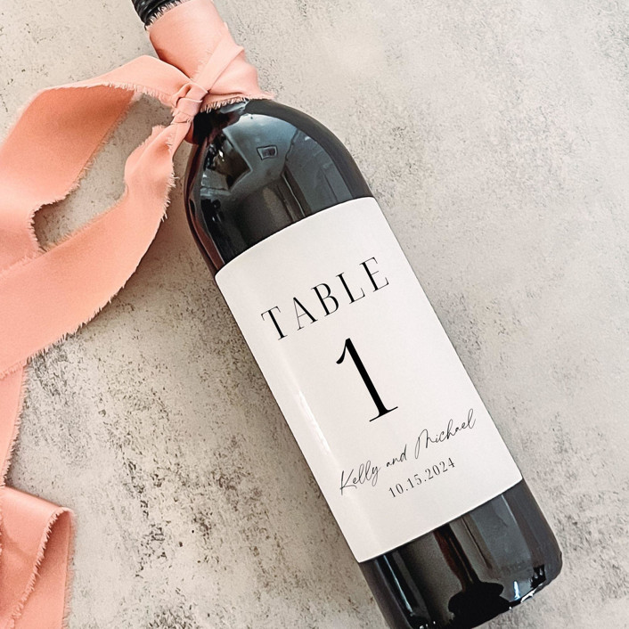 Personalized Table Number Wine Labels Table Numbers by The Pretty ...