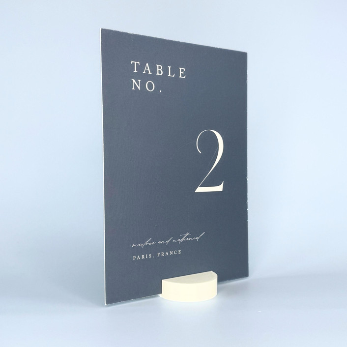 White Round Table Number Holder, Set of 5 Place Card Holders by ...