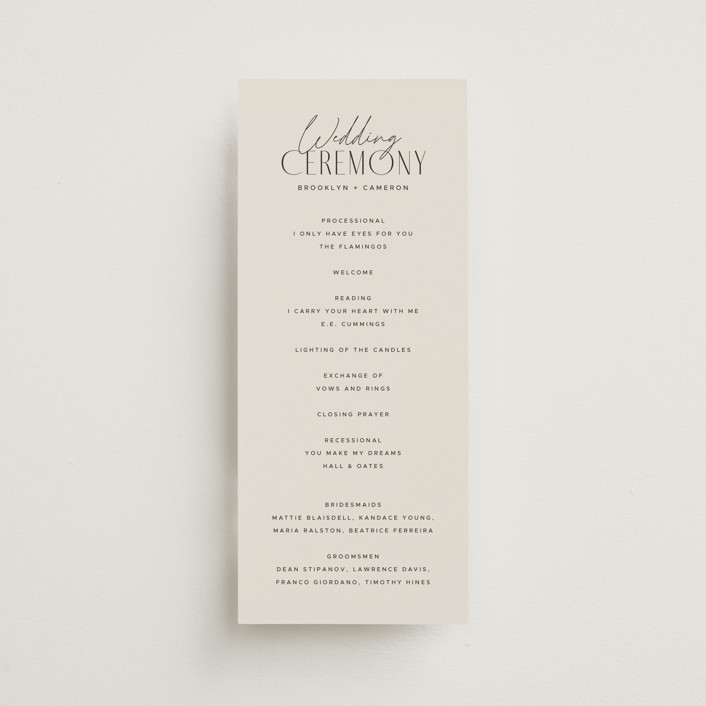 Arabilla Overlap Wedding Programs by Kelly Schmidt | Minted