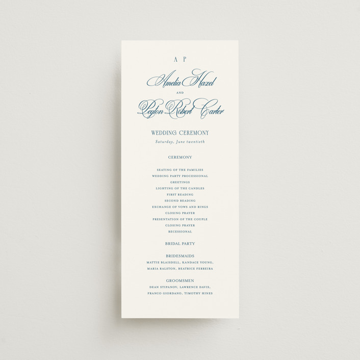 Hilton Wedding Programs by Kelly Schmidt | Minted
