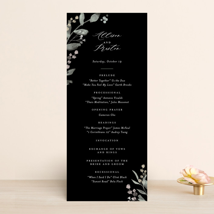 Enchanted fields Wedding Programs by Jennifer Wick | Minted