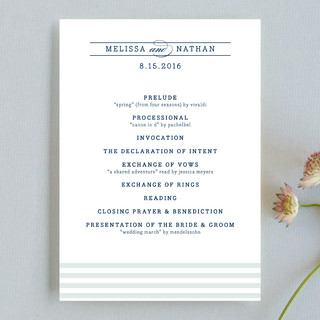 Nautical Wedding Programs by Jill Means | Minted