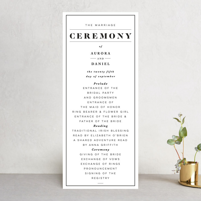 Prelude Wedding Programs by Nazia Hyder | Minted