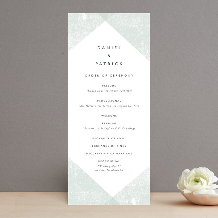 Elegantly Minimal Wedding Programs by itsjensworld | Minted