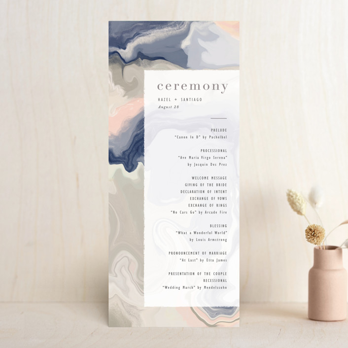 marble majesty Wedding Programs by Hooray Creative | Minted