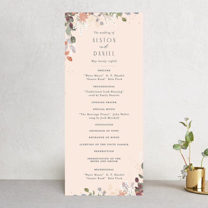 Golden Hour Wedding Programs by Jennifer Wick | Minted