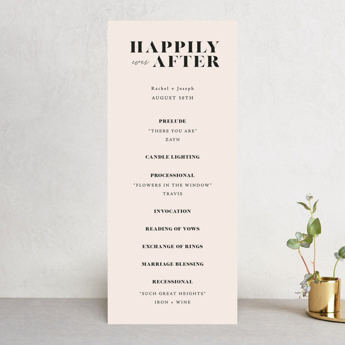Finally Wedding Programs by Up Up Creative | Minted