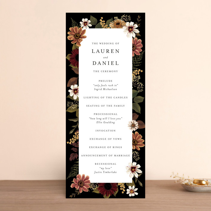Falling In Love Wedding Programs by Susan Moyal | Minted