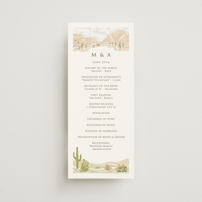 Westward Wedding Programs by Paper Sun Studio | Minted