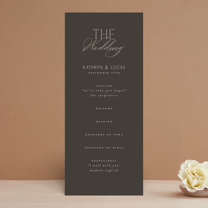 Formal Elegance Wedding Programs by Morgan Kendall | Minted