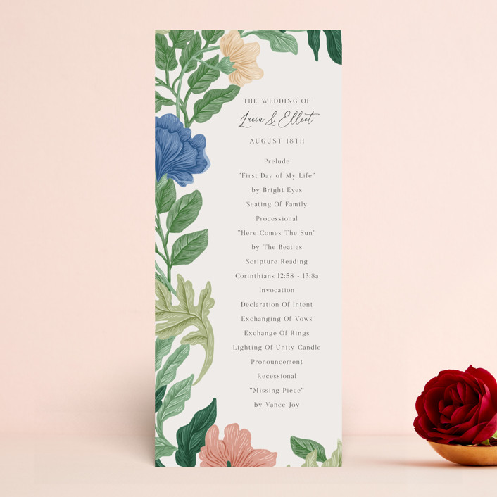 Floral Garden Wedding Programs by Elly | Minted