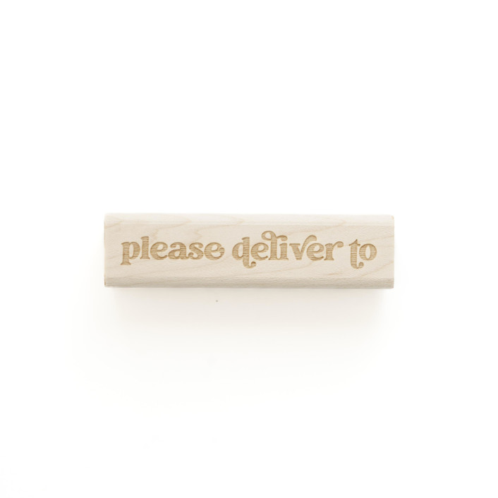 Retro Please Deliver To Stamp Rubber Stamps by Paper Sushi | Minted