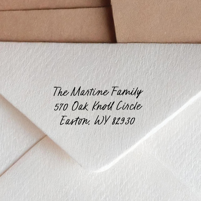Personalized Return Address Stamp with Casual Handwriting | Self-Inking ...