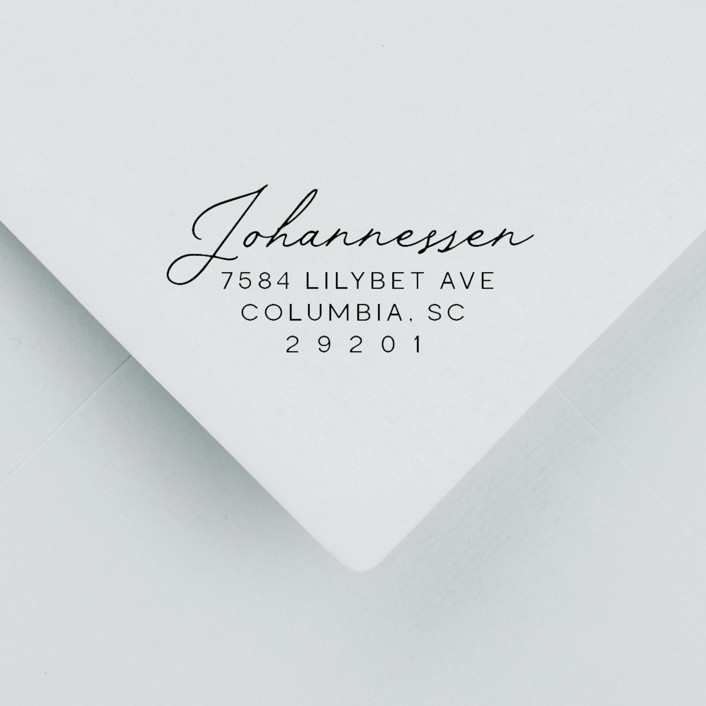 Formal script Custom Address Stamp | Self Inking Address Stamps by Sara ...