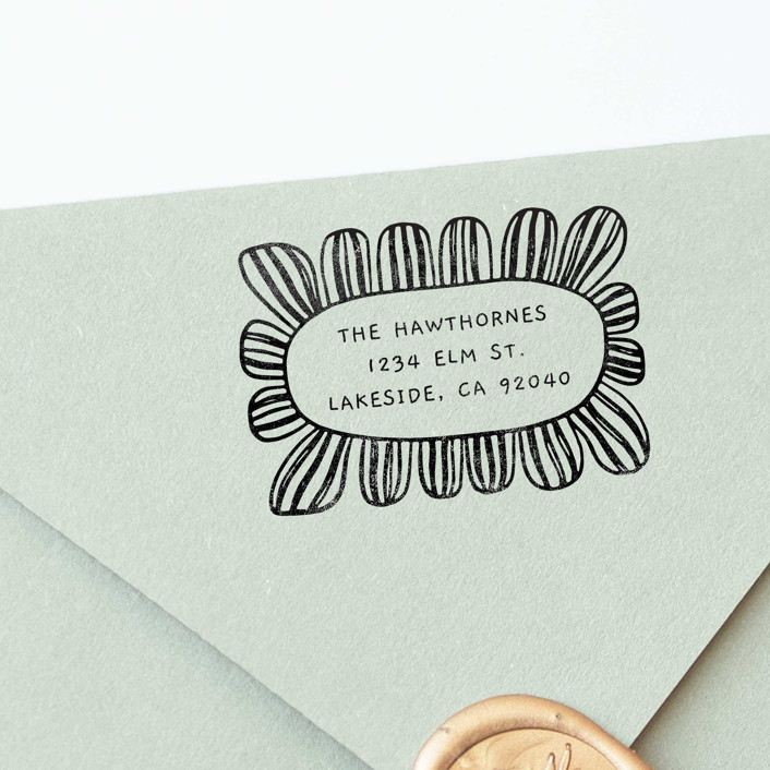 Hand Drawn Return Address Stamp | Customizable Stamp for Envelopes ...