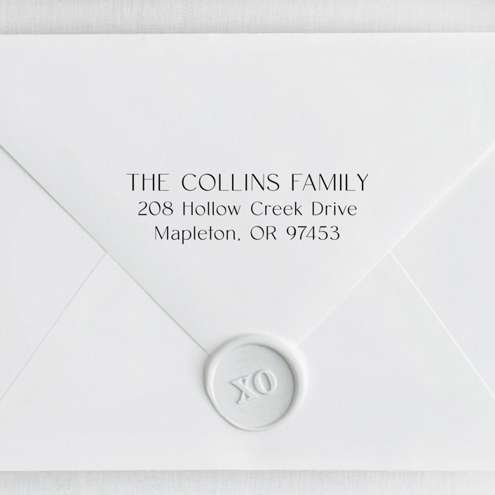 Modern Serif Custom Address Stamp | Self-Inking Address Stamps by Sara ...