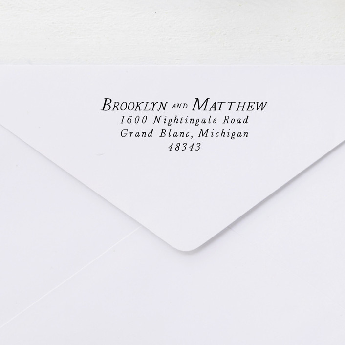 Vintage Print Custom Address Stamp | Self Inking Address Stamps by Sara ...