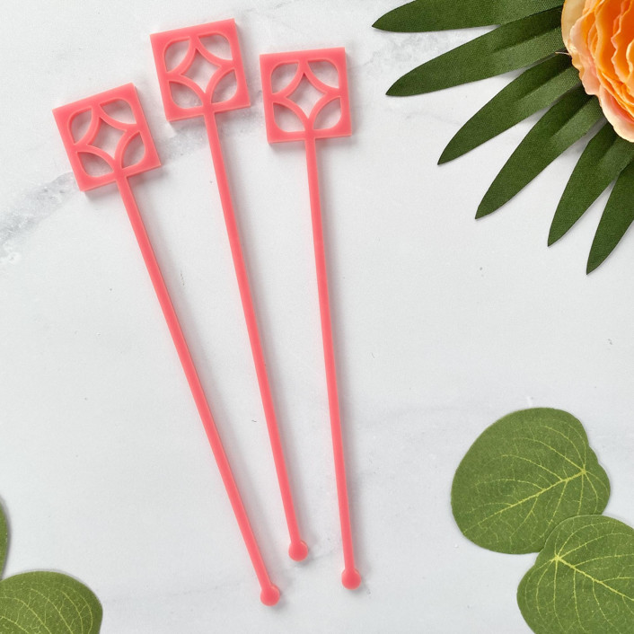 Breeze Block Stir Sticks - Pink (Set of 25) Wedding Serving and Dining ...