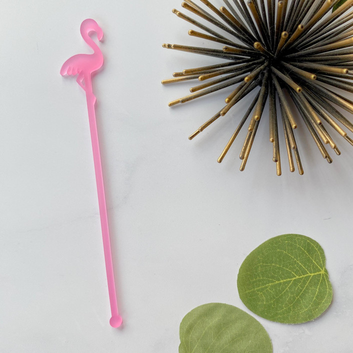 Flamingo Stir Sticks - Frosted Pink (Set of 25) Wedding Serving and ...