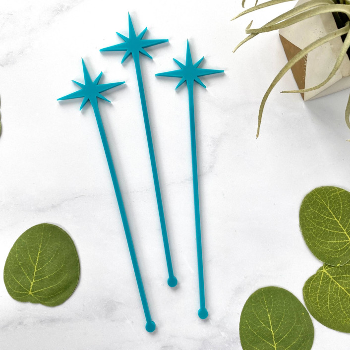 North Star Stir Sticks - Teal (Set of 25) Wedding Serving and Dining ...
