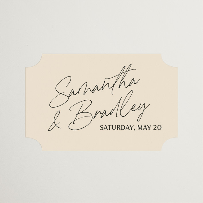 French Whimsy Script Wedding Favor Stickers by Wallace Design Co. | Minted