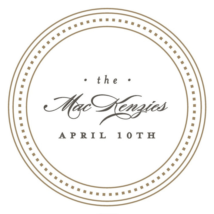 Refined Frame Wedding Favor Stickers by Everett Paper Goods | Minted