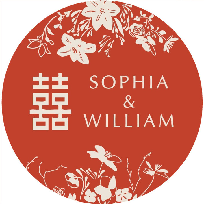 Abstract Flora Wedding Favor Stickers by Stellax Creative | Minted