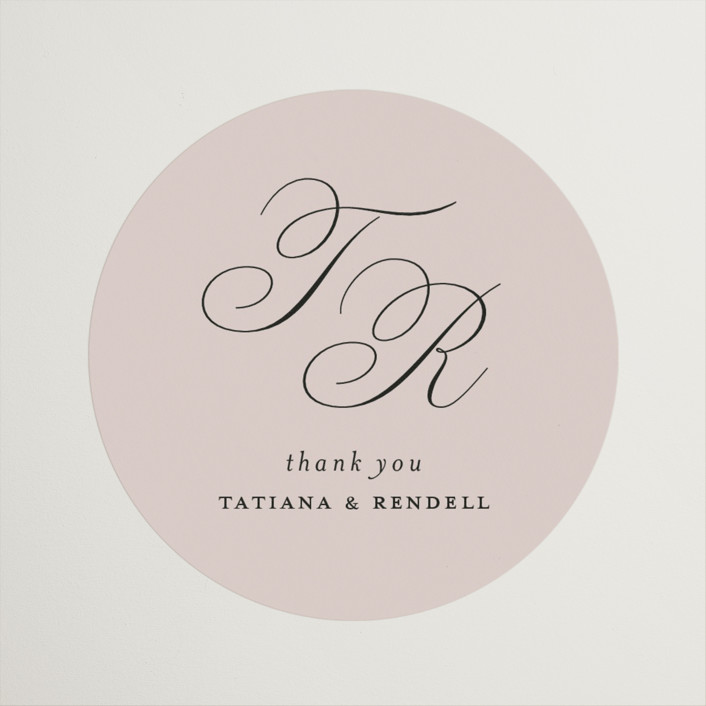 Arch Monogram Wedding Favor Stickers by Kelly Schmidt | Minted