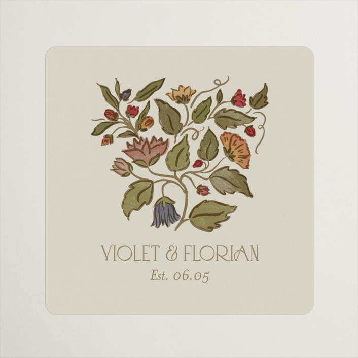 Radiant Botany Wedding Favor Stickers by Simona Camp | Minted