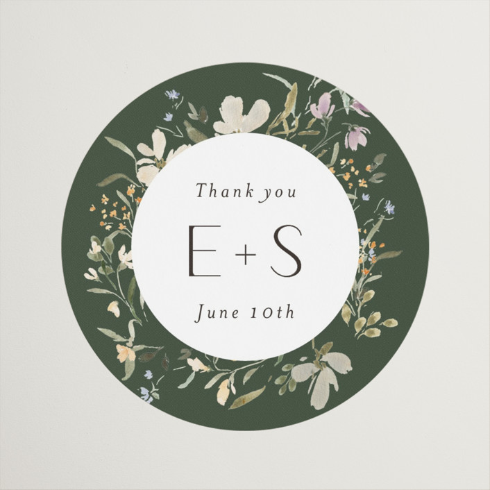 Aster Wedding Favor Stickers by Itsy Belle Studio | Minted