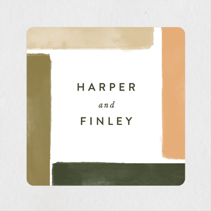 Concord Wedding Favor Stickers by Robert and Stella | Minted