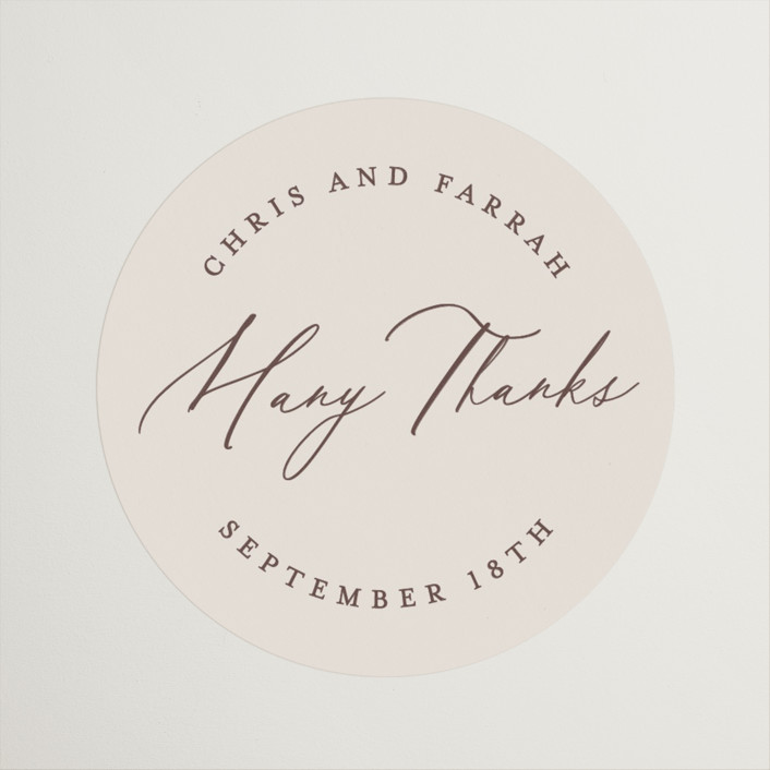 Beautifully Scripted Wedding Favor Stickers by Hooray Creative | Minted