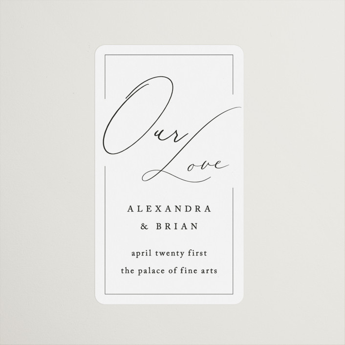 Love Story Wedding Favor Stickers by Liz Conley | Minted