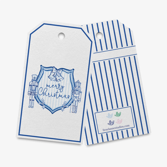 Nutcracker Christmas Crest Gift Tags [Set of 8] Holiday Gift Tags by ...