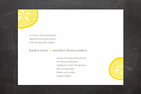 Lemon Drop Print-It-Yourself Wedding Invitations... | Minted